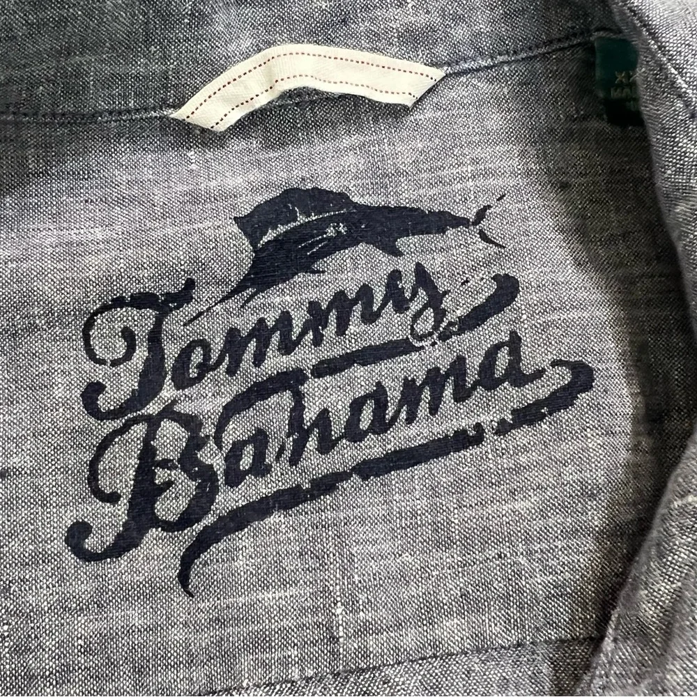 Tommy Bahama | Shirts | Tommy Bahama Blue 0 Linen Button Down Shirt Xxl ...